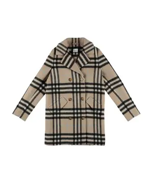 Burberry Check Pattern Tailored Coat