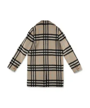 Burberry Check Pattern Tailored Coat