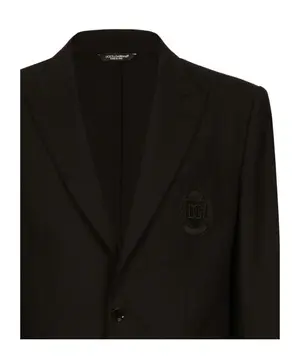 Dolce & Gabbana Dolce Gabbana Logo Embroidered Tailored Blazer