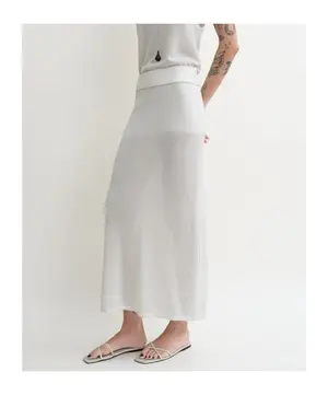 TOTEME Long Knitted Skirt - White