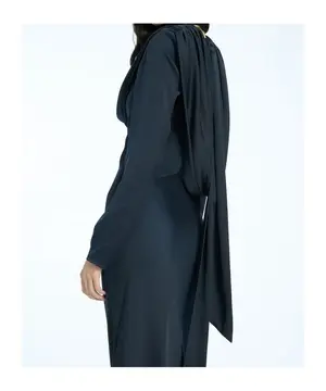 ROTATE BY BIRGER CHRISTENSEN Maxi Drapy Dress With Scarf Detail
