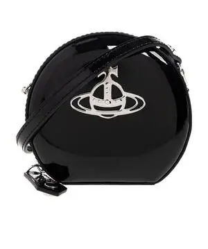 VIVIENNE WESTWOOD Orb Plaque Leather Satchel Bag
