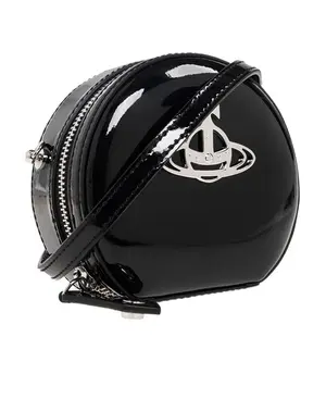 VIVIENNE WESTWOOD Orb Plaque Leather Satchel Bag