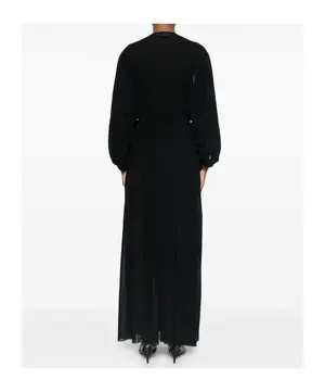 Philosophy Di Lorenzo Serafini V-neck Maxi Dress With Puff Sleeves
