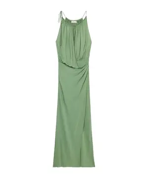 Blumarine Draped Long Jersey Maxi Dress
