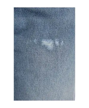 Saint Laurent Mid-rise Slim Fit Jeans With Distressed Finish - Blue
