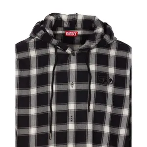 DIESEL® Logo Embroidered Checked Shirt