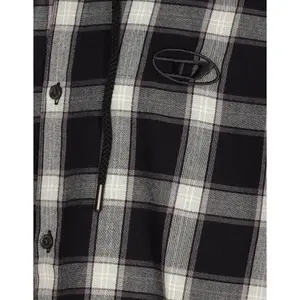 DIESEL® Logo Embroidered Checked Shirt