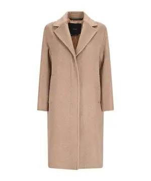 Max Mara Ardenne Long Coat - Nude