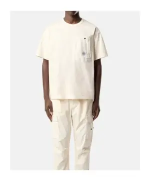 Stone Island Regular-fit T-shirt With Chest Pocket - Ivory