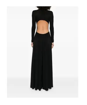 Alaïa Cut-out Long Sleeve Maxi Dress