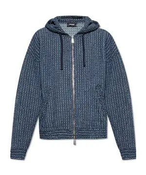 Dsquared2 Hooded Zip-up Jacket With Drawstring