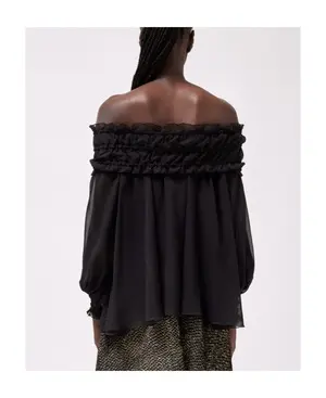 Blumarine Off-shoulder Ruffled Blouse