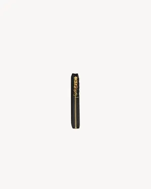 Saint Laurent Zipper Card Holder - Black