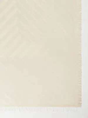 Max Mara Frayed Edge Scarf - Nude