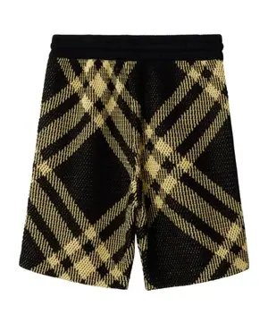 Burberry Check-print Knitted Shorts