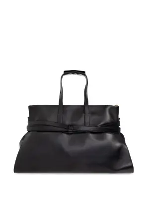 Moschino Tie Detailed Tote Bag - Black