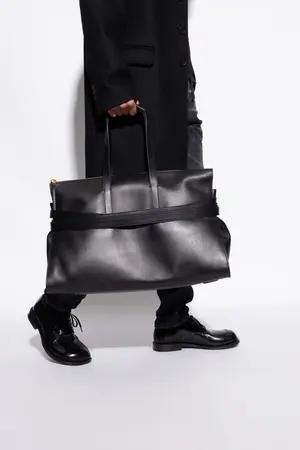 Moschino Tie Detailed Tote Bag - Black