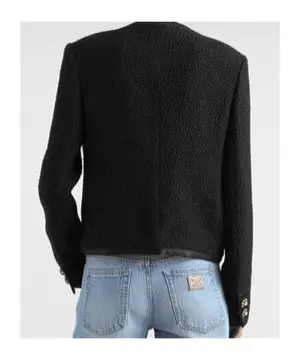 Dolce & Gabbana Cropped Single-breasted Tweed Jacket - Black