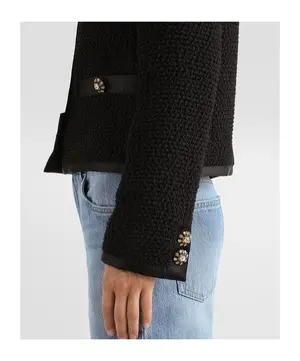 Dolce & Gabbana Cropped Single-breasted Tweed Jacket - Black