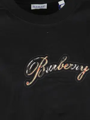 Burberry Check Cursive Logo T-shirt