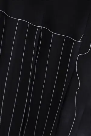Prada Logo Printed Unlined Midi Dress - Black