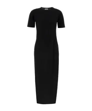 Saint Laurent Long Knitted Crewneck Dress