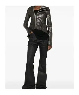 Rick Owens High-neck Zip Jacket - Black