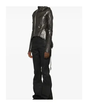 Rick Owens High-neck Zip Jacket - Black