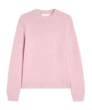 JIL SANDER Midweight Wool Crew-neck Sweater - Neon Rose
