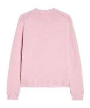 JIL SANDER Midweight Wool Crew-neck Sweater - Neon Rose