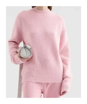 JIL SANDER Midweight Wool Crew-neck Sweater - Neon Rose