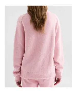 JIL SANDER Midweight Wool Crew-neck Sweater - Neon Rose