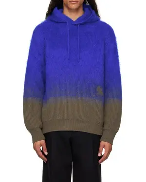 Burberry Two-toned Logo Intarsia-knit Hooded Jumper