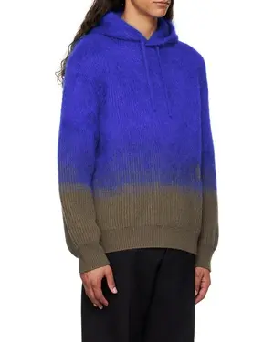 Burberry Two-toned Logo Intarsia-knit Hooded Jumper