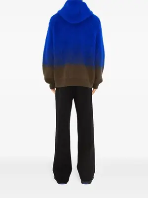 Burberry Two-toned Logo Intarsia-knit Hooded Jumper