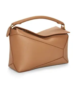Loewe Puzzle Bag In Soft Grained Calfskin - Brown