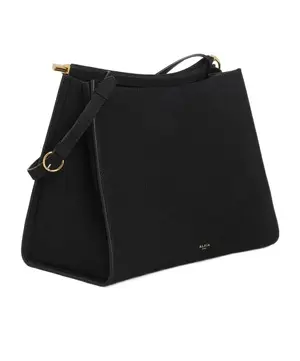Alaïa Le Click Medium Square Bag In Nubuck - Black