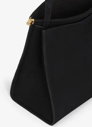 Alaïa Le Click Medium Square Bag In Nubuck - Black