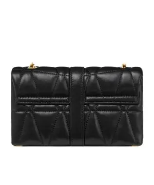 Versace Quilted Mini Crossbody Bag - Black/gold