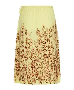 Dries Van Noten Embellished Midi Skirt - Lime