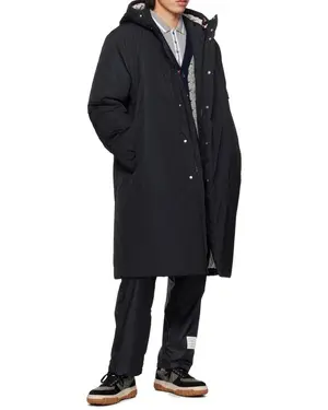 Thom Browne Long Sleeved Padded Hooded Coat