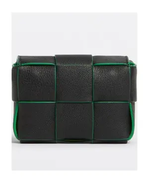 Bottega Veneta Logo Knitted Shoulder Bag - Black
