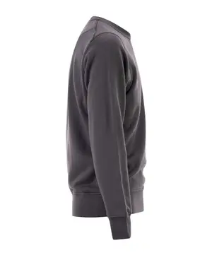 Stone Island Logo Patch Crewneck Sweatshirt - Black