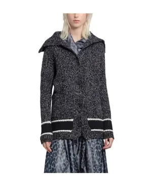 Dior Single-breasted Cardigan With Shawl Collar And Contrast Cuffs