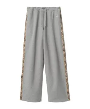 Burberry Wide-leg Checked Band Drawstring Trousers