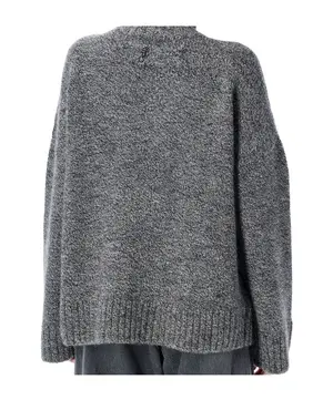 J.W.ANDERSON High-neck Leather-patch Sweater