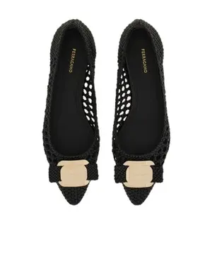 FERRAGAMO Vara Buckle Ballet Flats