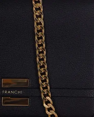 Elisabetta Franchi Logo Stamp Foldover Shoulder Bag