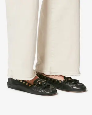 Isabel Marant Étoile Faxel Loafers With Gold-tone Hardware - Black